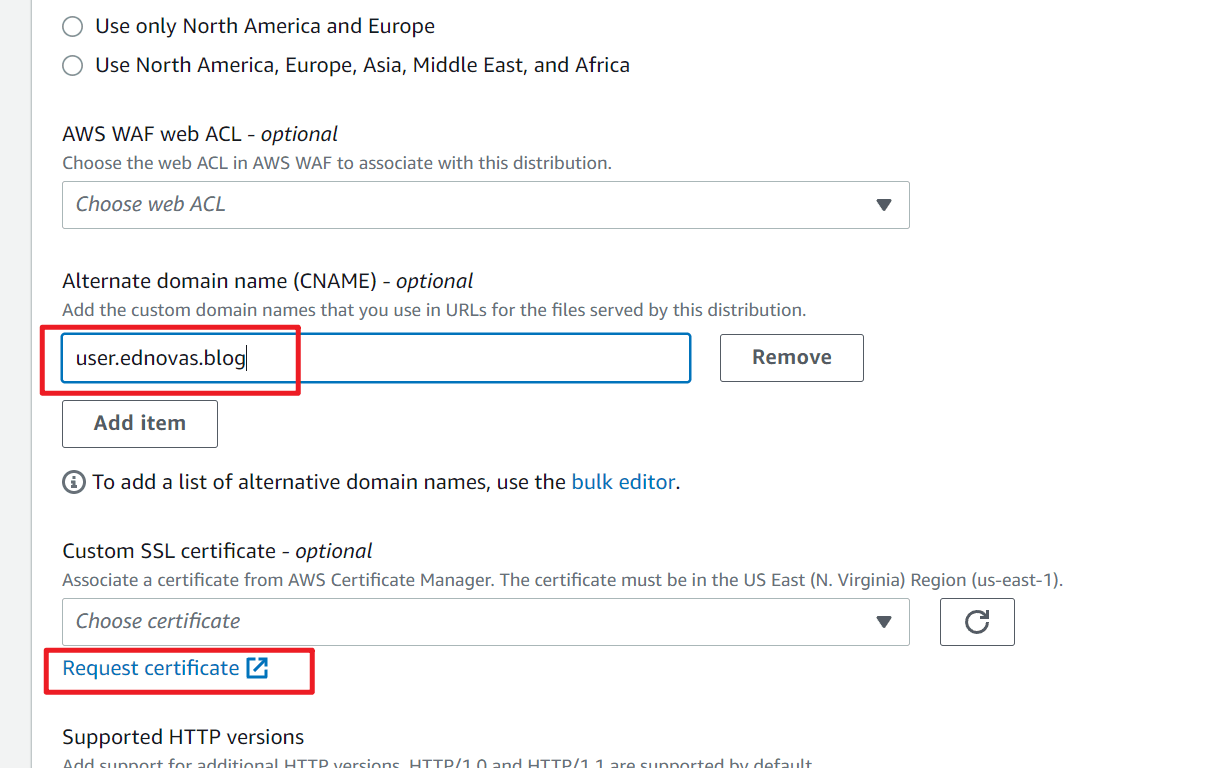 使用 Cloudfront CDN | EdNovas的小站